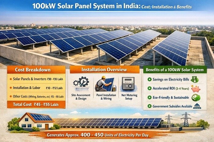 A comprehensive guide about 100kw solar panel system